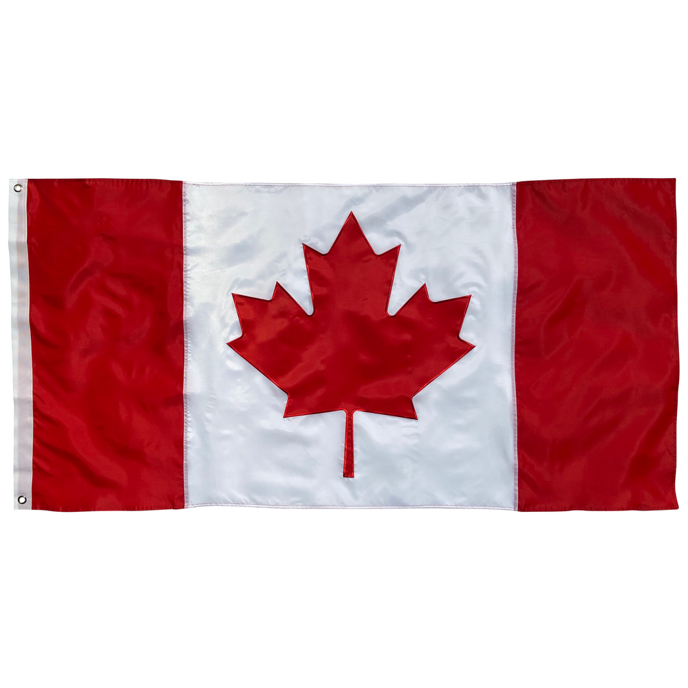 Canadian Flag 3x5 Foot Nylon Banner | Fine Line Flag | Outdoor Canada ...