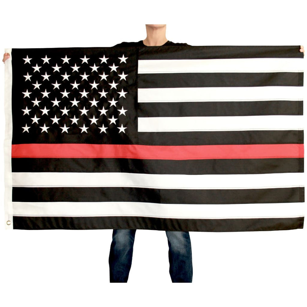 Thin Red Line Flag Honoring Firefighters and EMTs - finelineflag