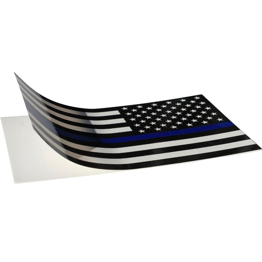 Reverse Thin Blue Line Flag Decal (Backward) - finelineflag