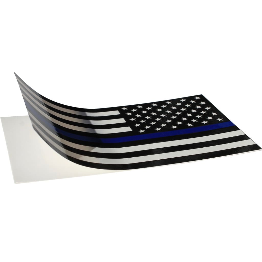 Reverse Thin Blue Line Flag Decal (Backward) - finelineflag